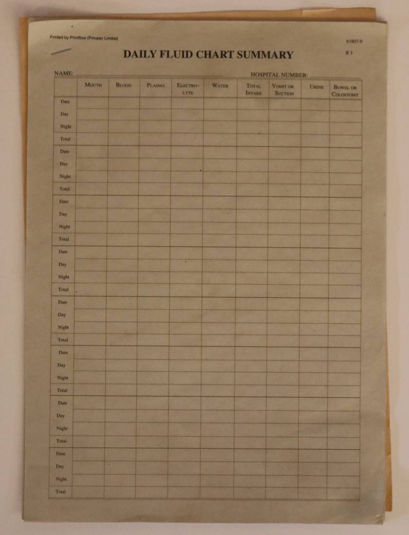 DAILY FLUID CHART 20 - Printflow Private Limited
