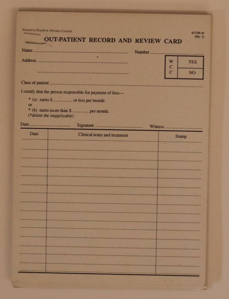 OUTPATIENT CARD 10 - Printflow Private Limited